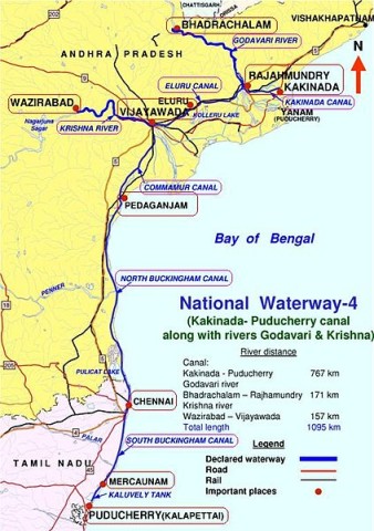 National Waterway-4 project launched in Tamil Nadu - Green Clean Guide